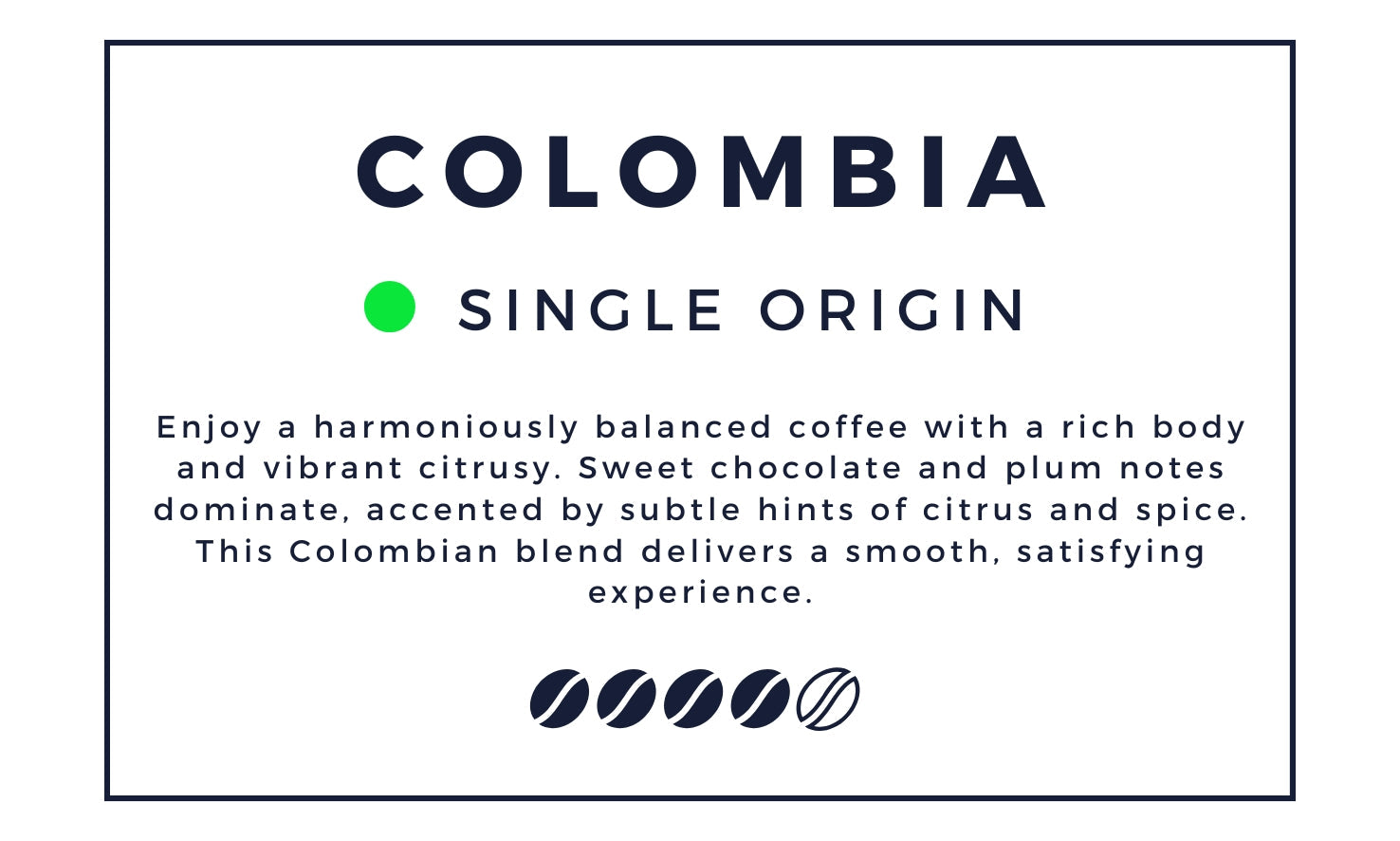 Columbia Coffee Beans – Cruze Coffee