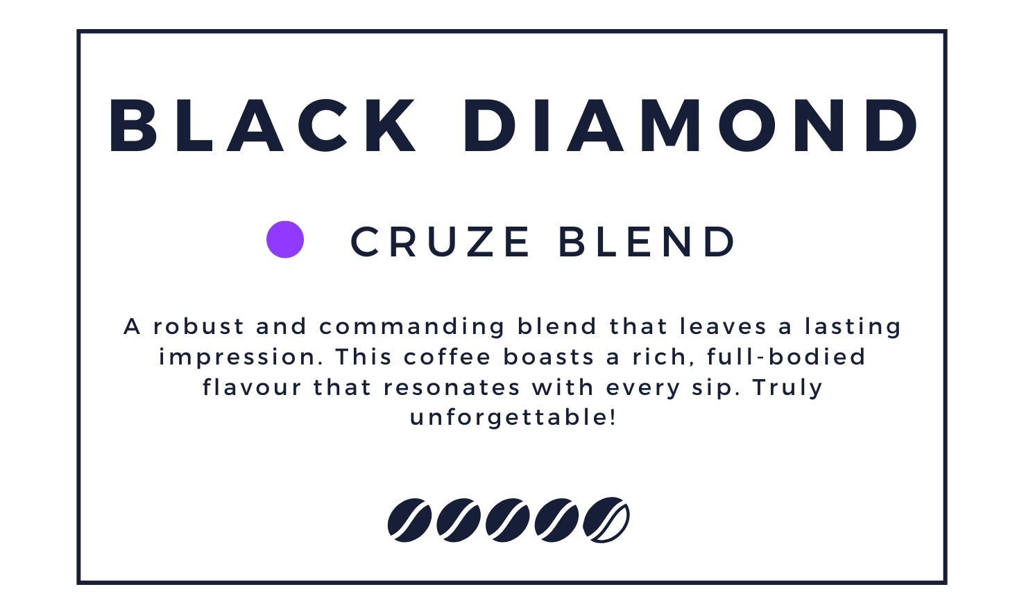 Black Diamond Coffee Beans – Cruze Coffee